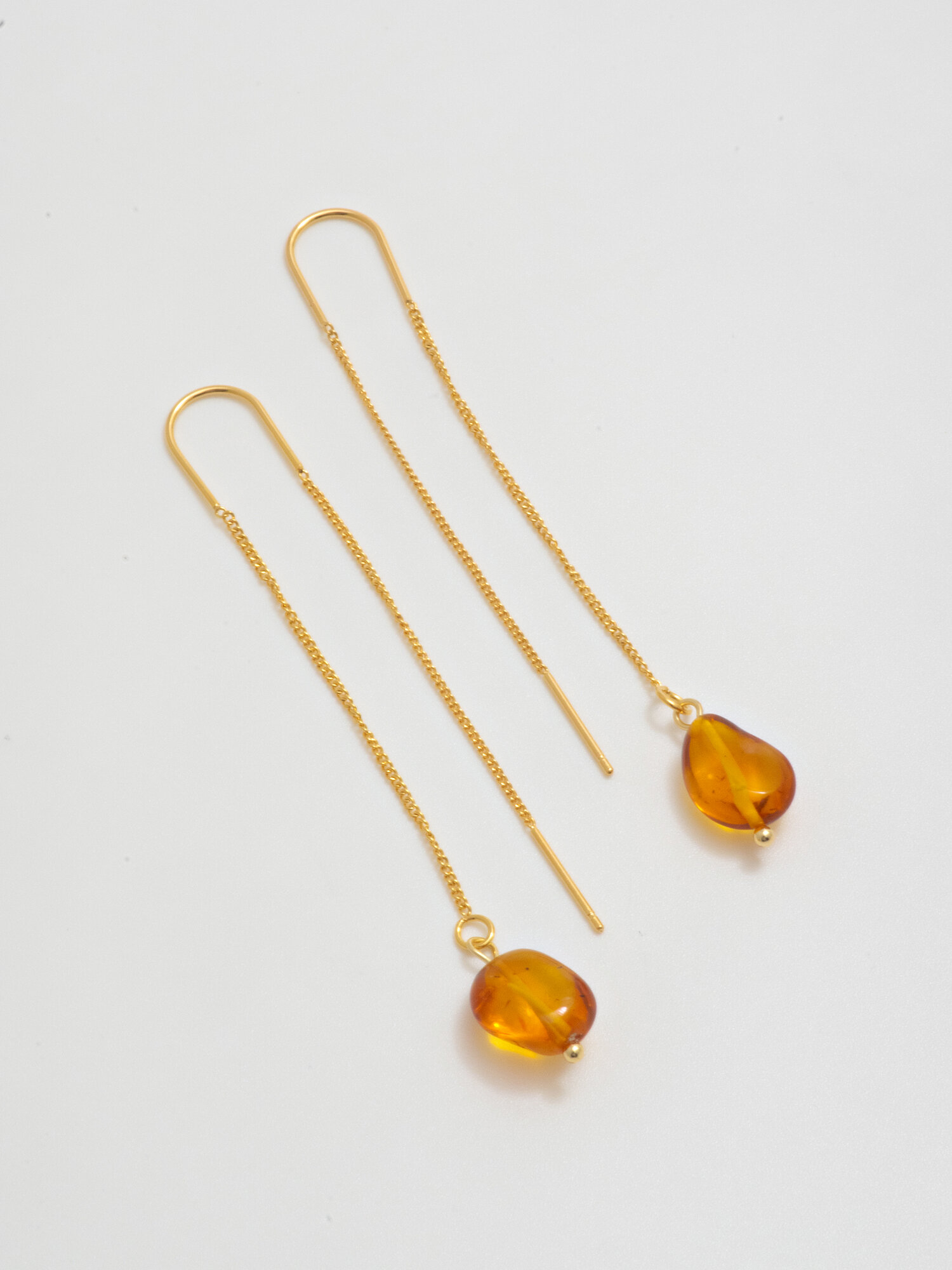 Серьги, янтарь