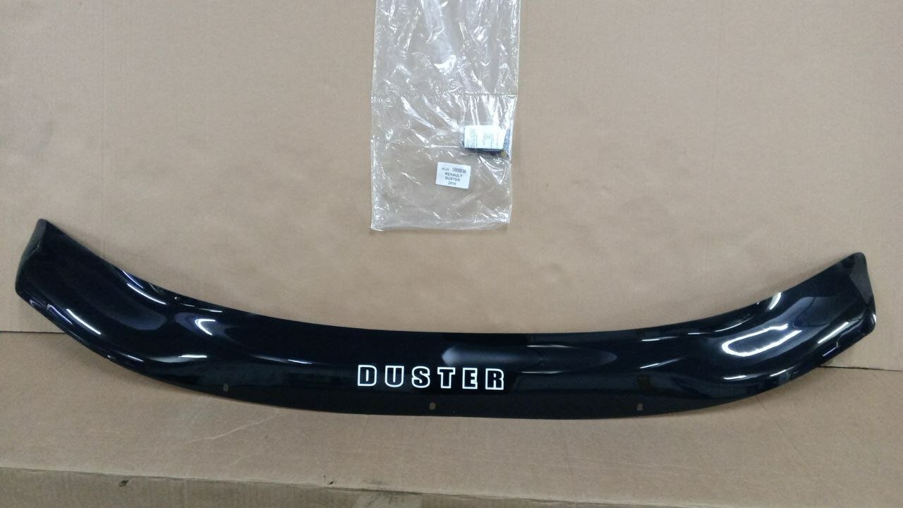 Отбойник Рено Дастер Дефлектор капота RENAULT DUSTER Мухобойка (2010-2021) +подарок по вашему желанию