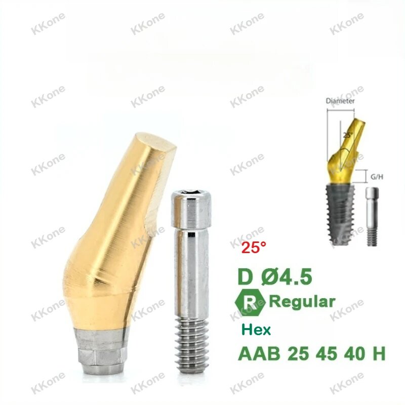 5 комплектов, угловой абатмент Dentium из титанового сплава