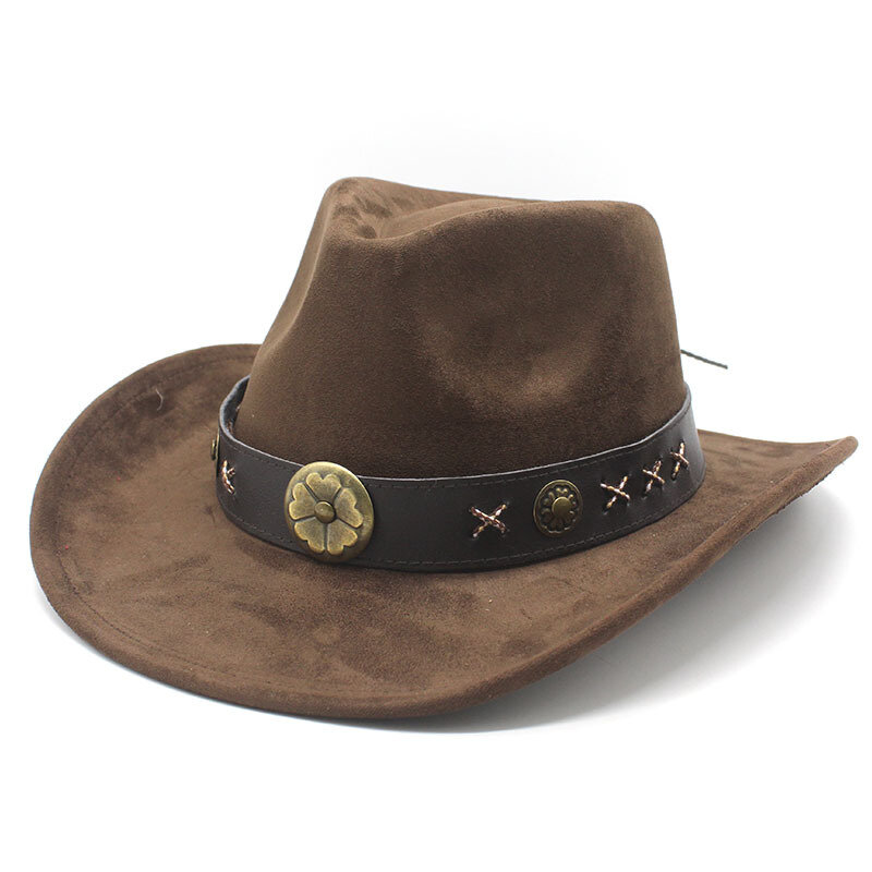 Многоцелевая Джазовая шляпа из замши Унисекс Лето Декор Войлок / MOM-020