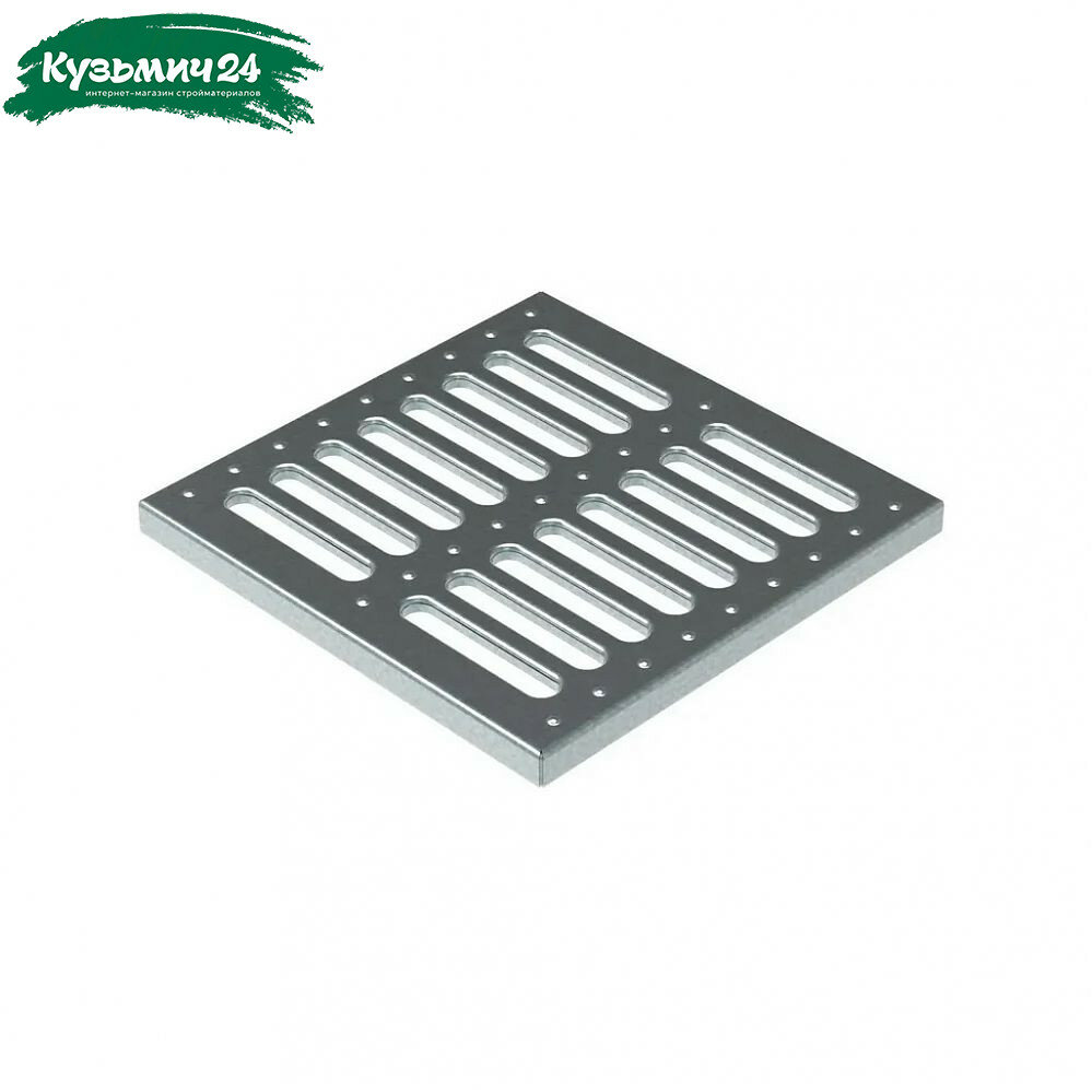 Решетка водоприемная к дождеприемнику, штампованная, оцинкованная сталь, 21х285х285 мм, 1 шт