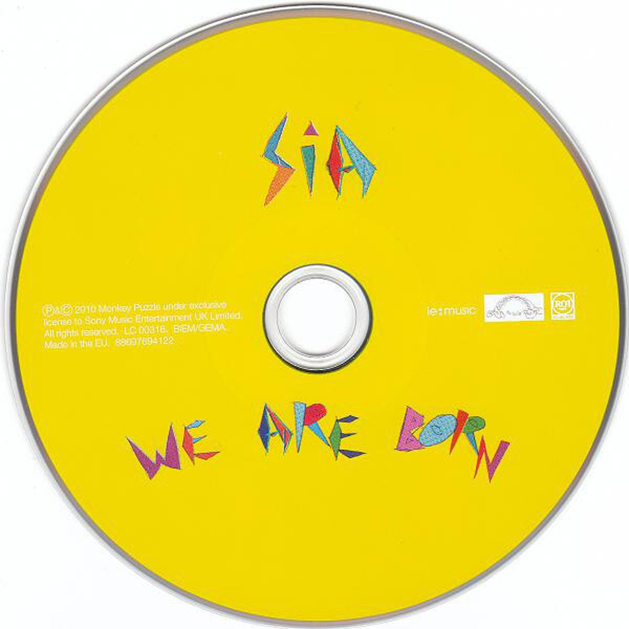 Audio CD Sia We Are Born, зарубежная поп-музыка, Sony Music, 2010, 1 диск — фото 1