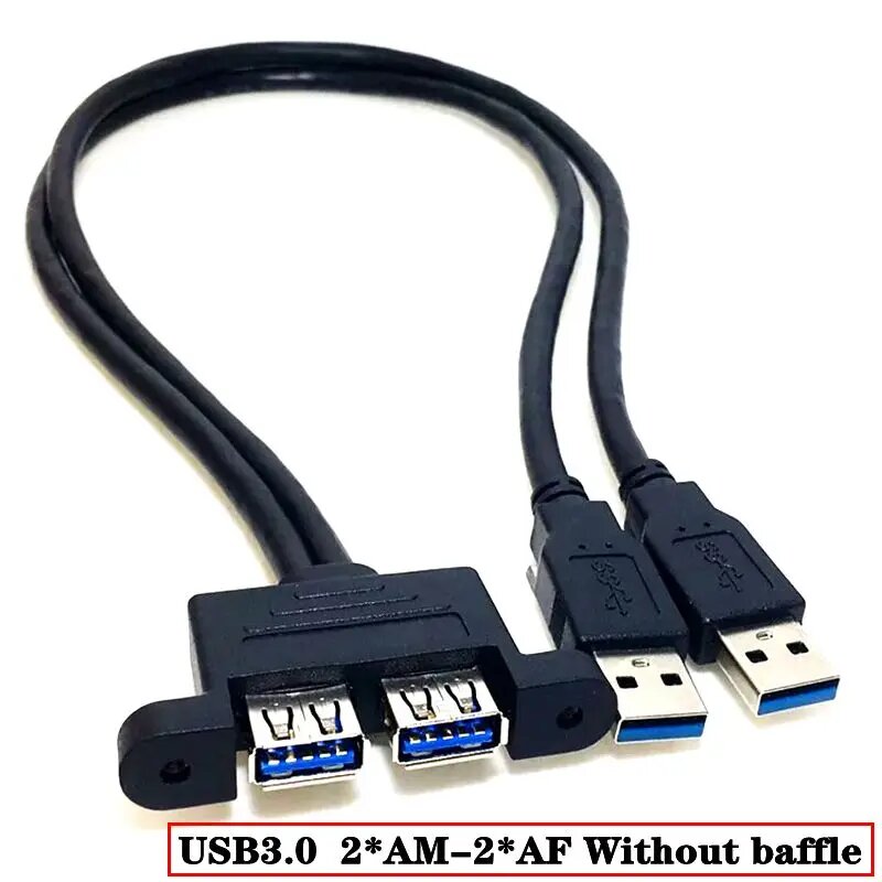 AXONUS Кабель-переходник USB 3.0 на 20-контактный разъем для материнской Черный, USB3.0 2xAM-2xAF