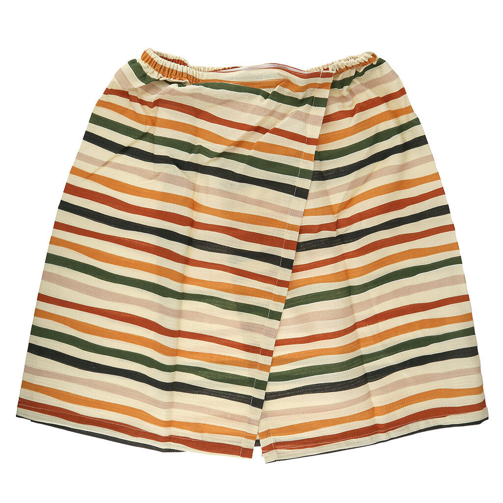 Килт мужской Домашняя Мода “полосатый рейс”, для бани и сауны, вафельная, хлопок 100%, 145х60 см (Килт-1)