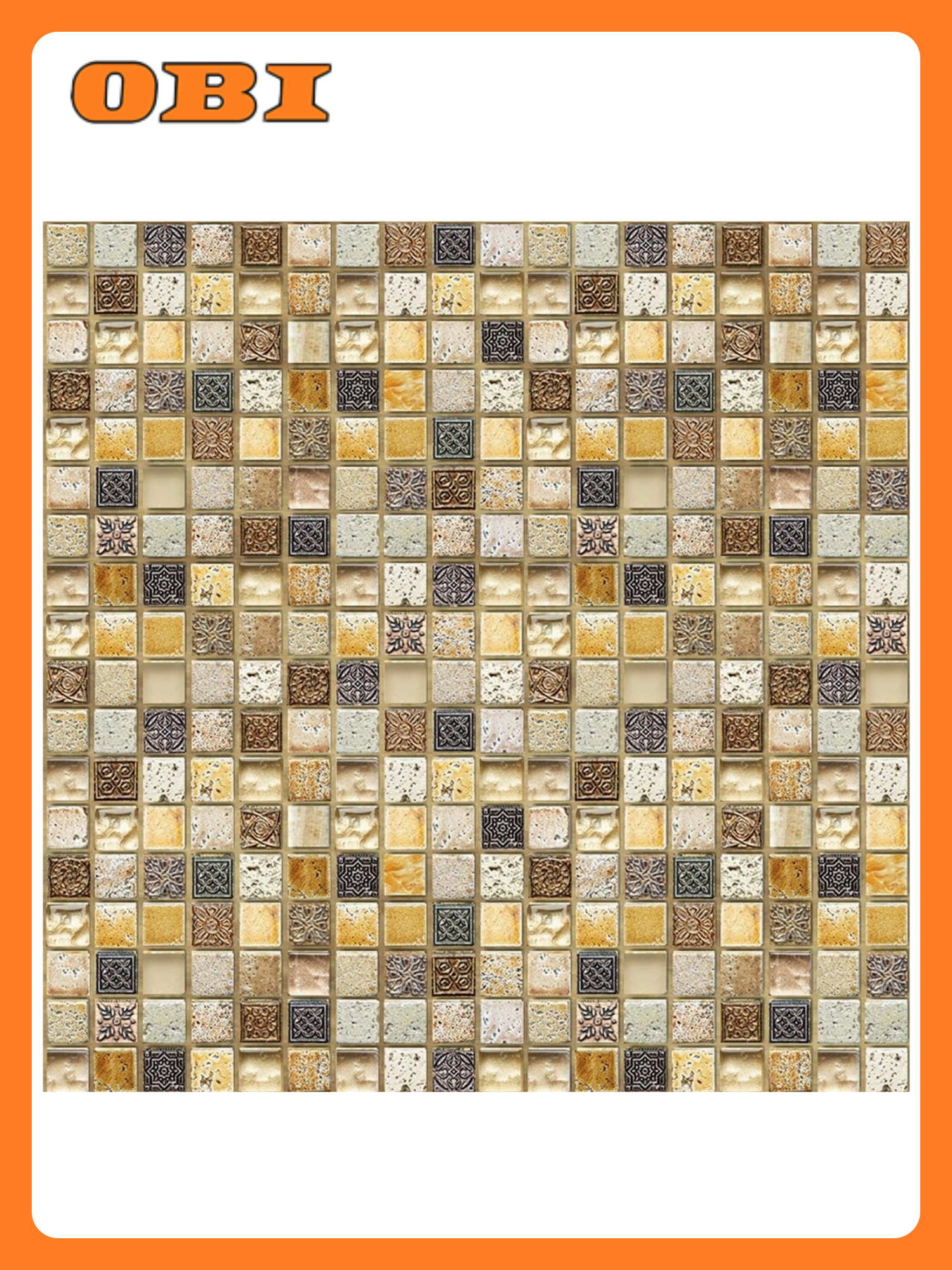 Декоративные панели Grace "Касабланка", ПВХ, влагостойкие, бежевые, 48х95,5 см