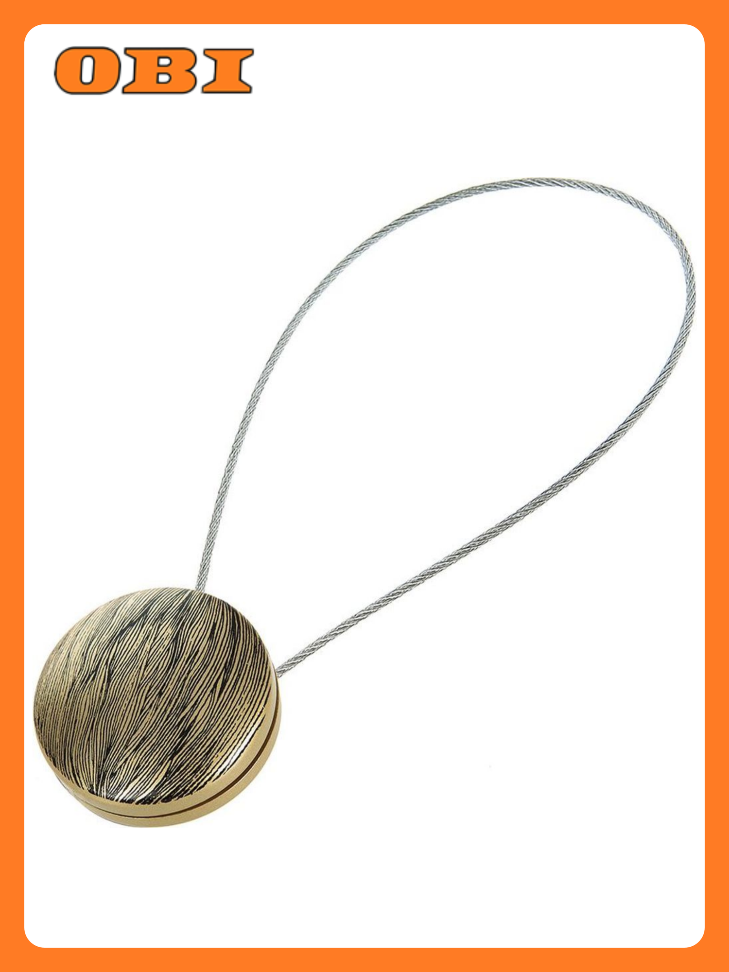 Клипсы с тросом ТД Текстиль, для штор, магнитные, золотистые, пластик, 10 шт