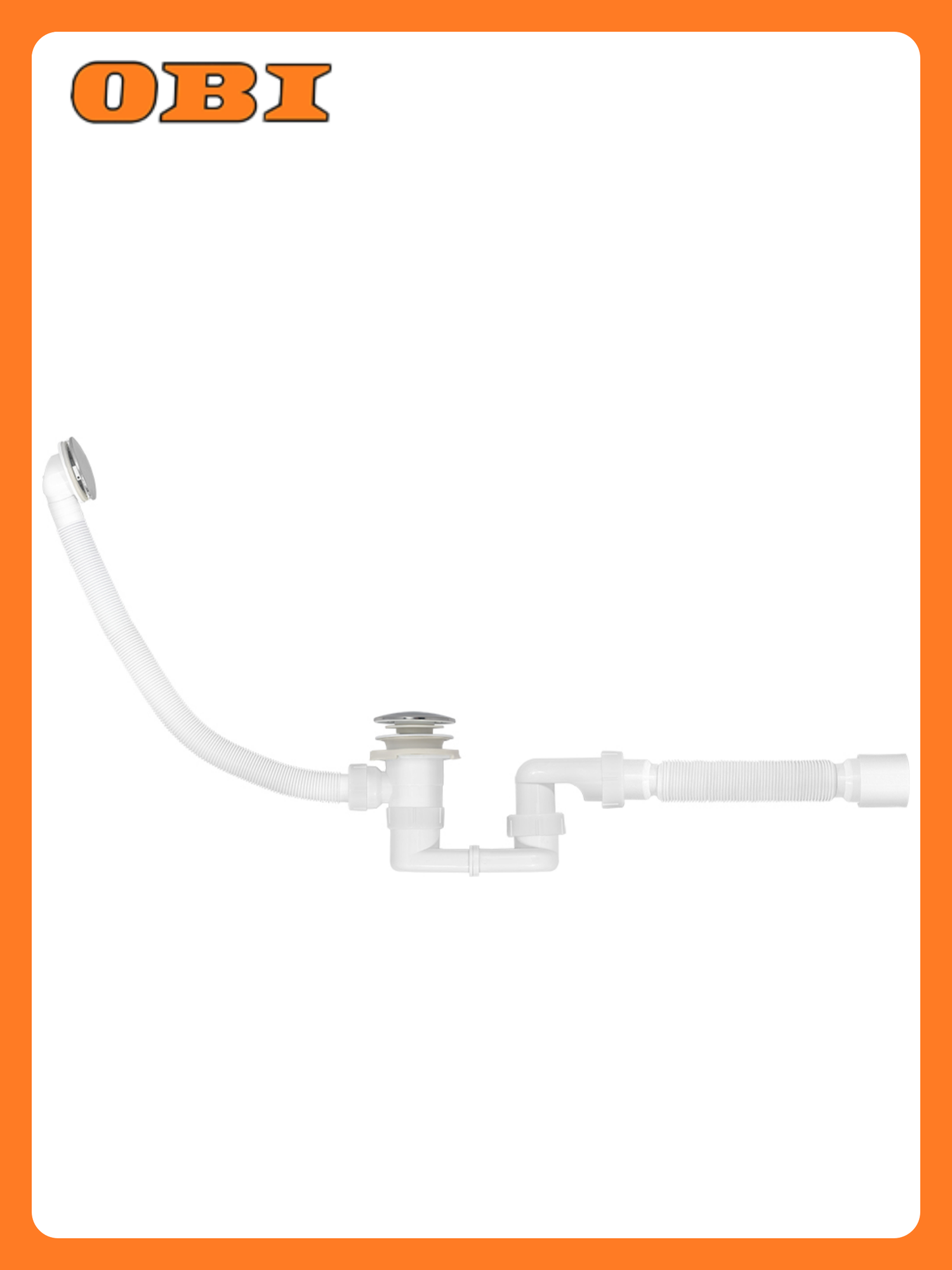 Сифон для ванны и глуб. поддона автомат (вып. с нерж. решёткой, с пер.59см, easyopen), с г. т. 40х40/50