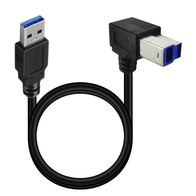 Гибкий кабель USB 3.0 тип A - тип B с углом 90°
