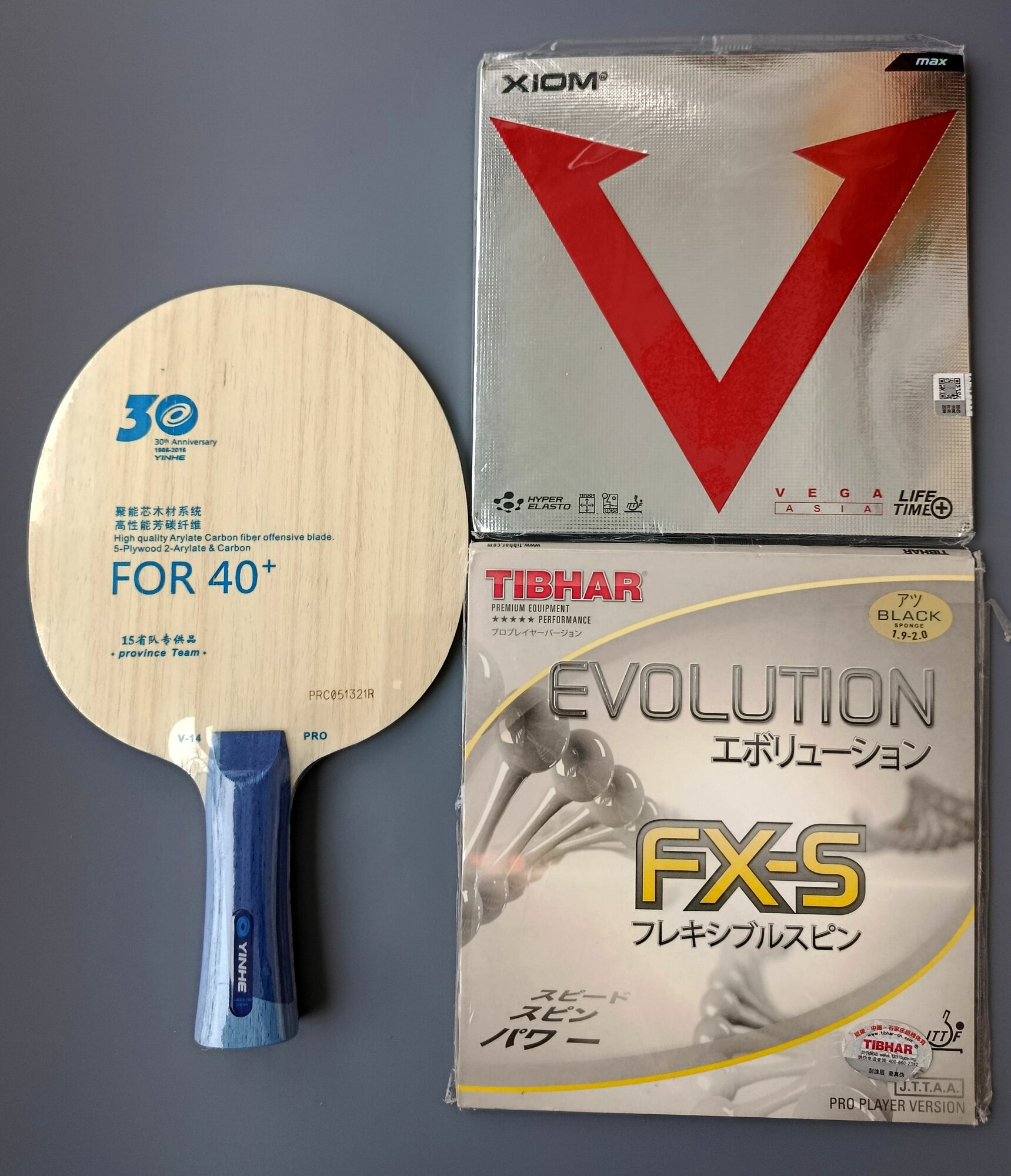 Ручная сборка! Yinhe V14 pro ALC + Tibhar Evolution FX-S + Vega Asia / Ракетка для настольного тенниса