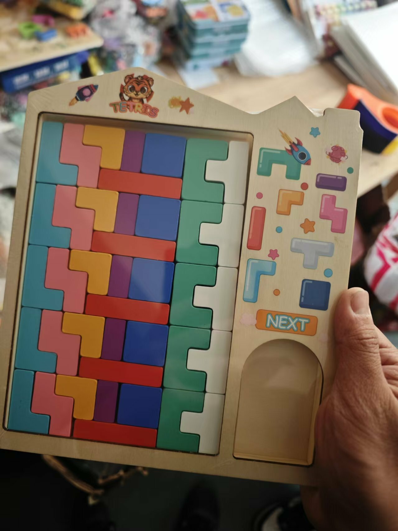 Трансграничные горячие продажи детей раннего образования головоломки тетрис трехмерная сборка строительных блоков