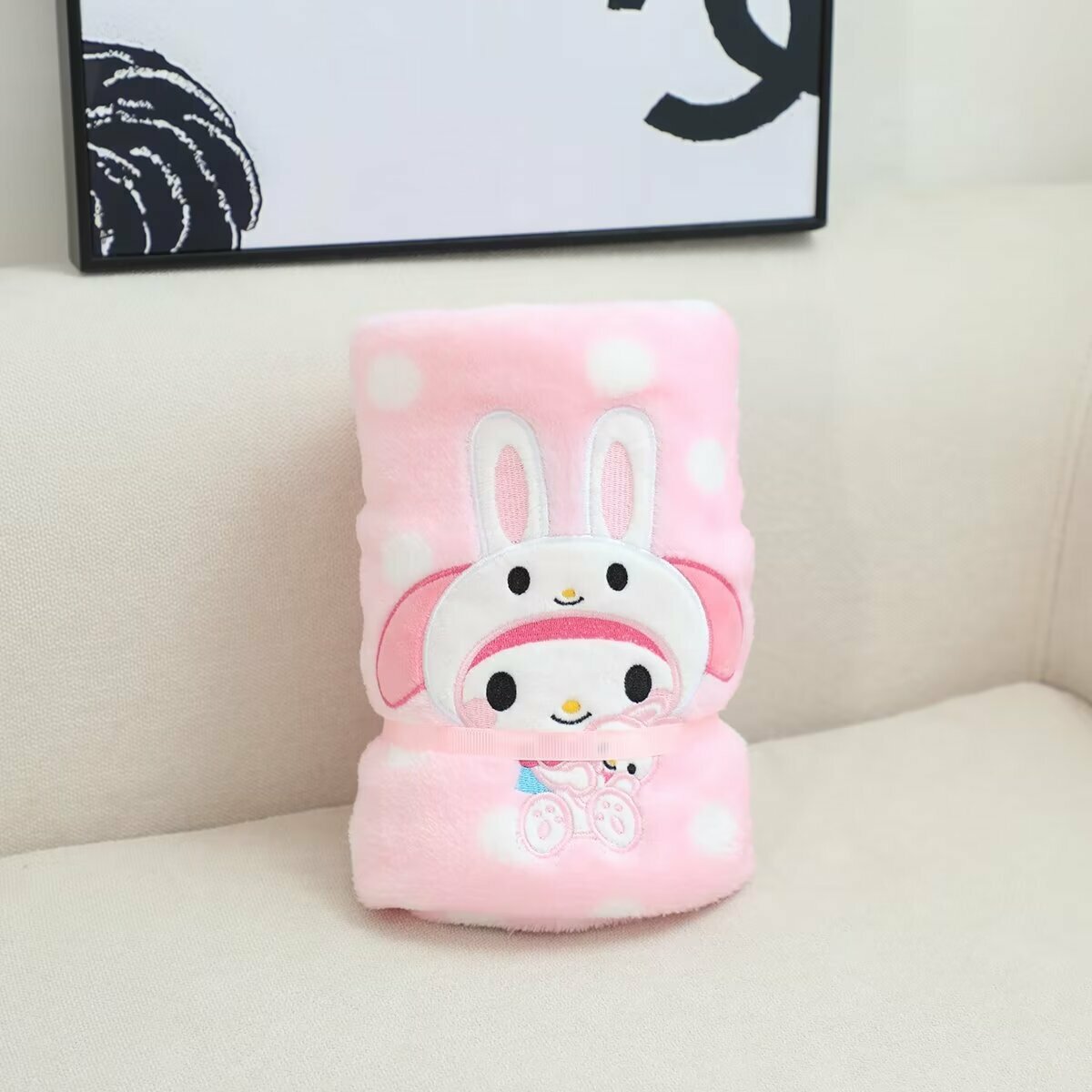 Плед из мультяшного кораллового флиса, утепленный плед для дивана, плед для офисного сна, плед для одного кондиционера, небольшой фланелевый плед.