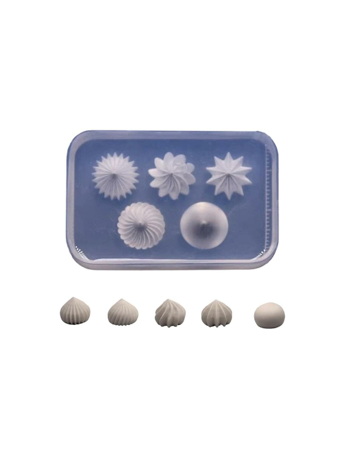 Силиконовая форма из маленьких кремовых бусин для изготовления ювелирных изделий и поделок