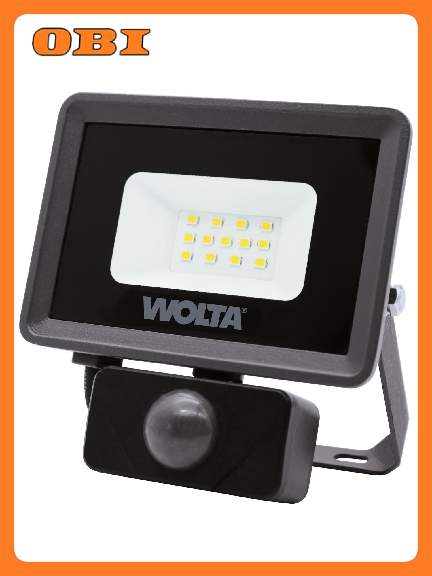 Светодиодный прожектор Wolta WFL-10W/06S 10Вт 5700K IP65 900 Лм с датчиком