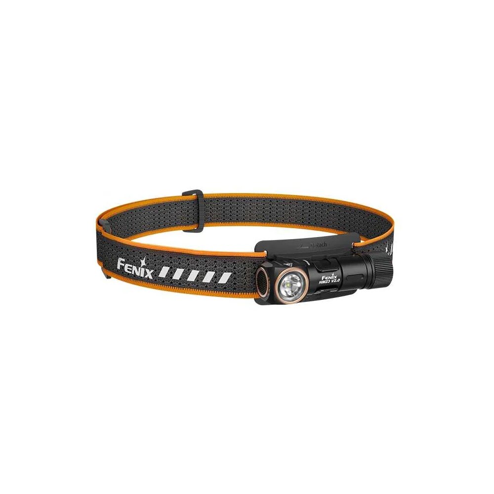 Фонарь Fenix HM23 V2.0, белый‑красный, ручной, алюминиевый корпус, магнит, вспомогательный красный свет — фото 1