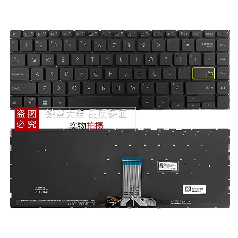 Подходит для клавиатуры ASUS S433 X421/F S4600/F V4050E/F E410M M4600I V4100E Новый оригинальный черный с подсветкой.