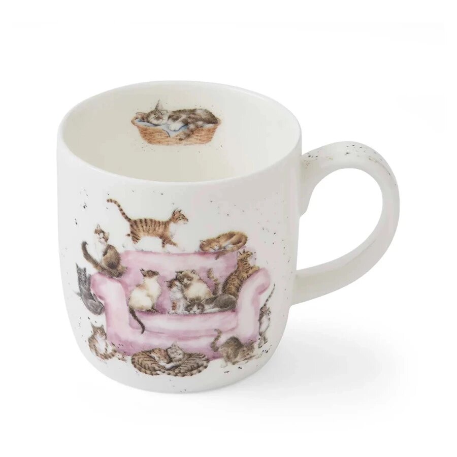 Кружка Royal Worcester Забавная фауна Жизненная позиция - диванчик 310 мл, фарфор