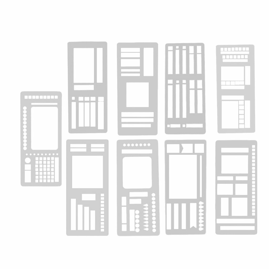 Набор из 9 предметов, шаблон календарного планирования
