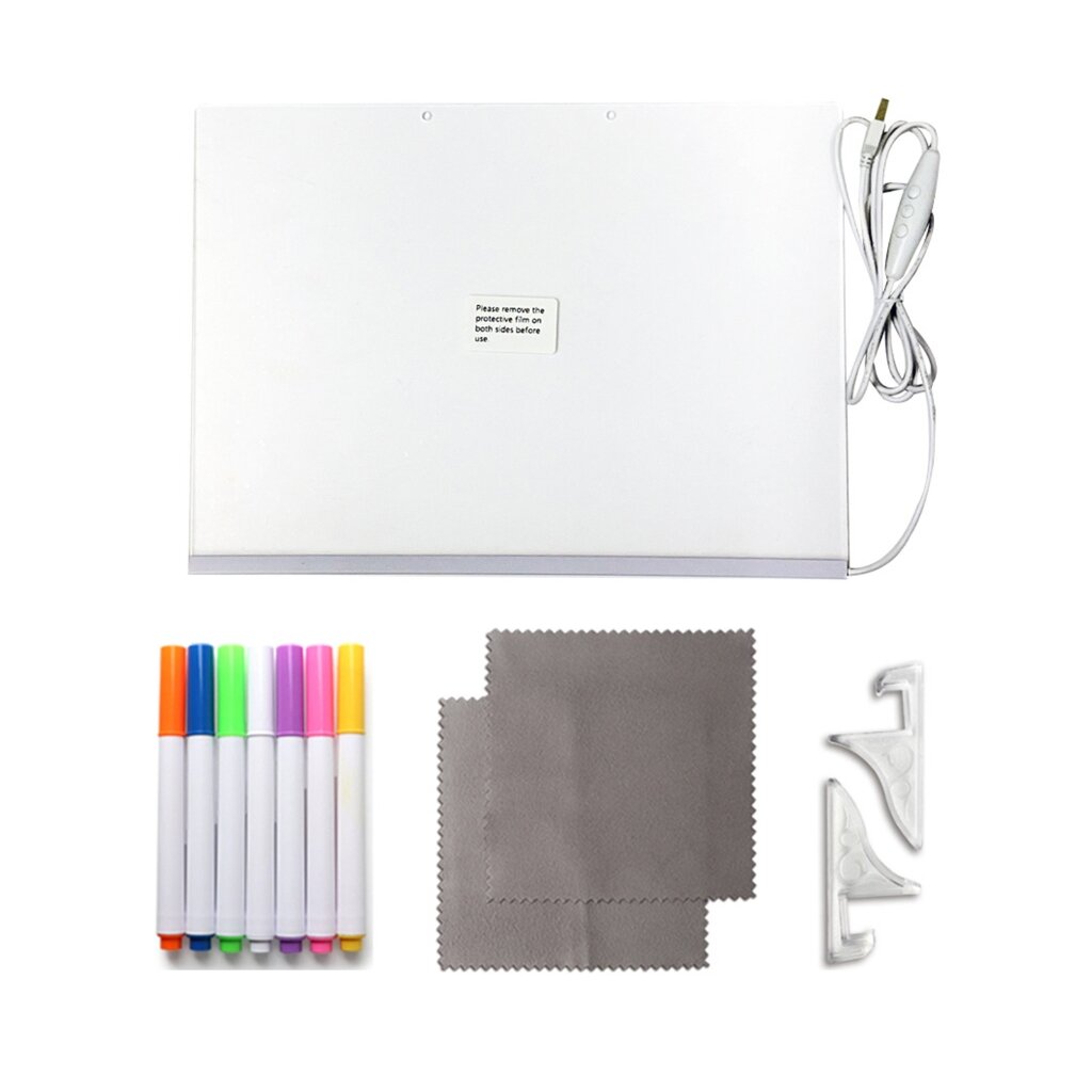 Небьющаяся акриловая доска для рисования для детей, светящаяся в темноте, стираемый дизайн