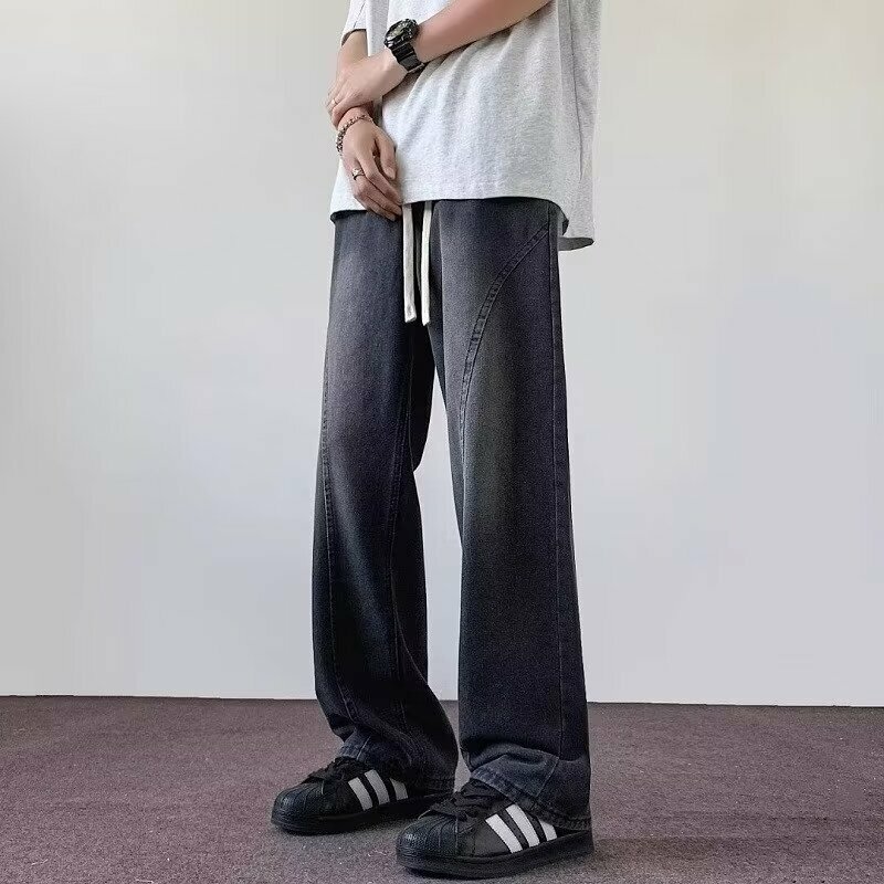 MON Джинсы Мужские Летние Тонкие Американские Свободные Прямые Деним, Размер_XXL