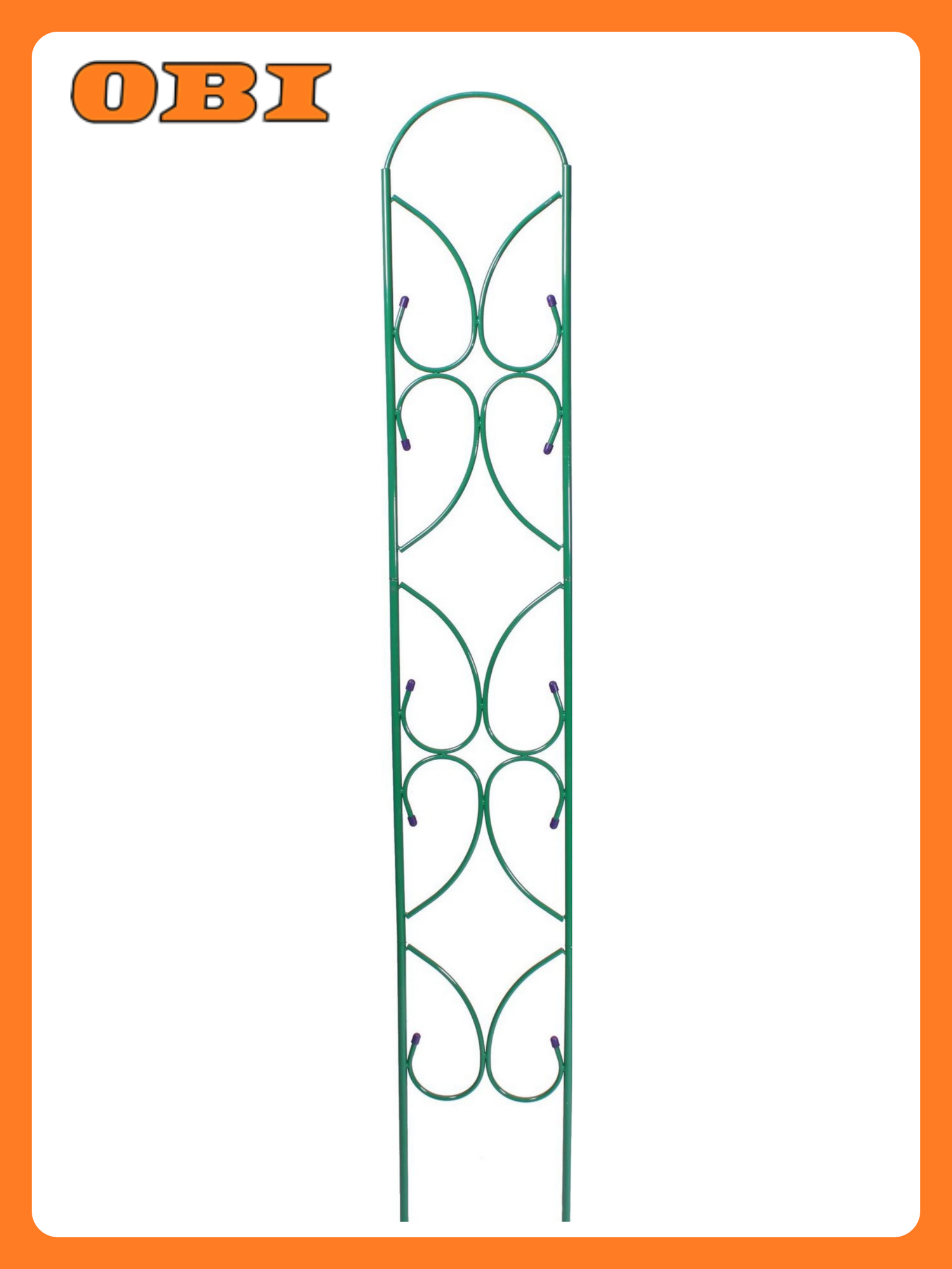 Шпалера Клевер-С, для вьющихся растений, металл, 30x200x5 см, зеленая