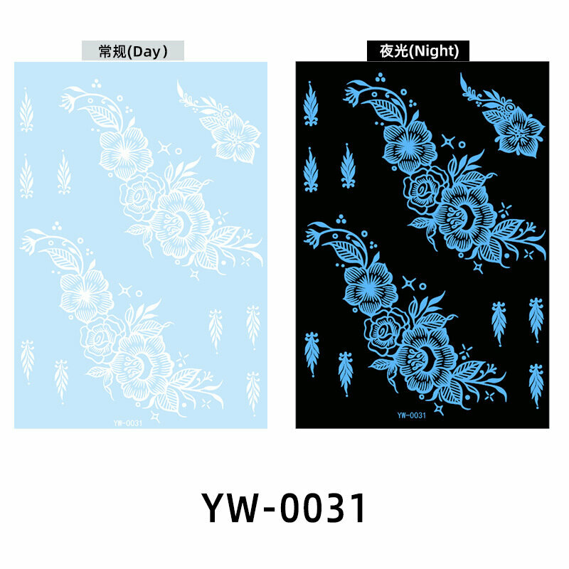 Временные татуировки-наклейки, светящиеся в темноте, временные татуировки-наклейки в индийском стиле «Ханна кружево», вырезанные изображения рук, татуировки хной.