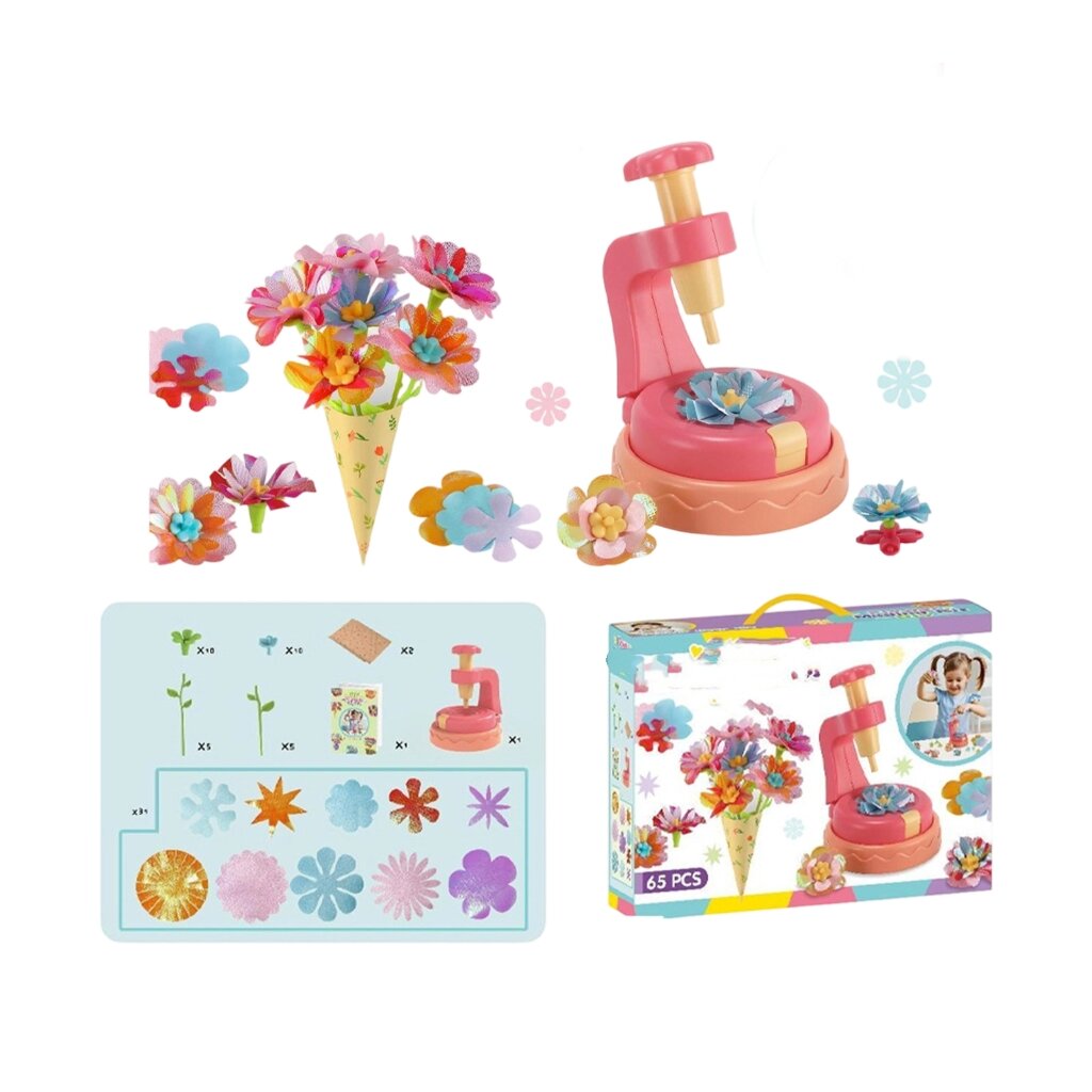 Детский Набор Для Изготовления Цветов Из Ткани Своими Руками, Красочная Цветочная Обучающая Игрушка Для Рукоделия