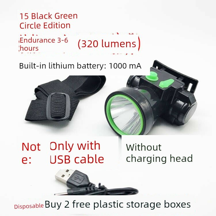 USB-зарядка точечный луч 15 Вт белый свет головной фонарь для дома и улицы