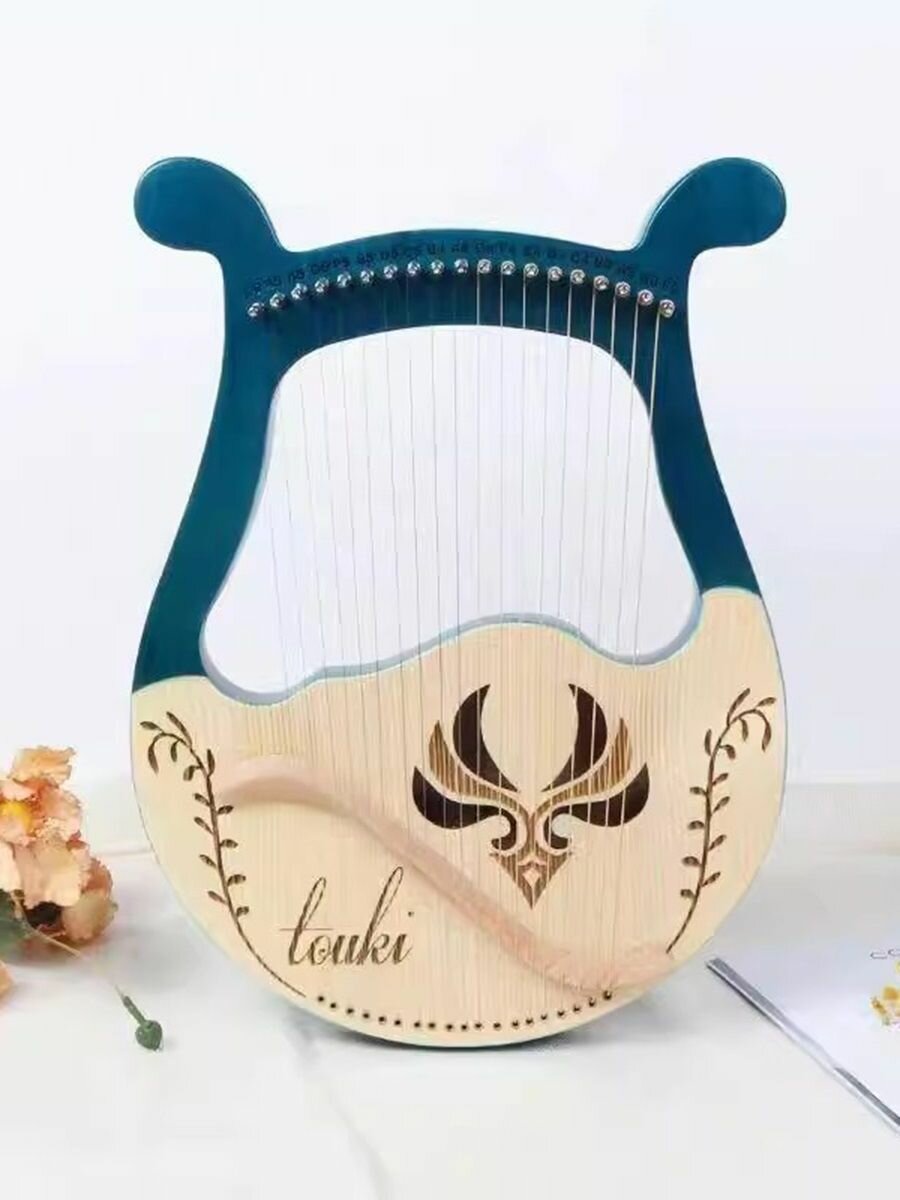 19-струнная деревянная лира Арфа, Музыкальные инструменты, портативный