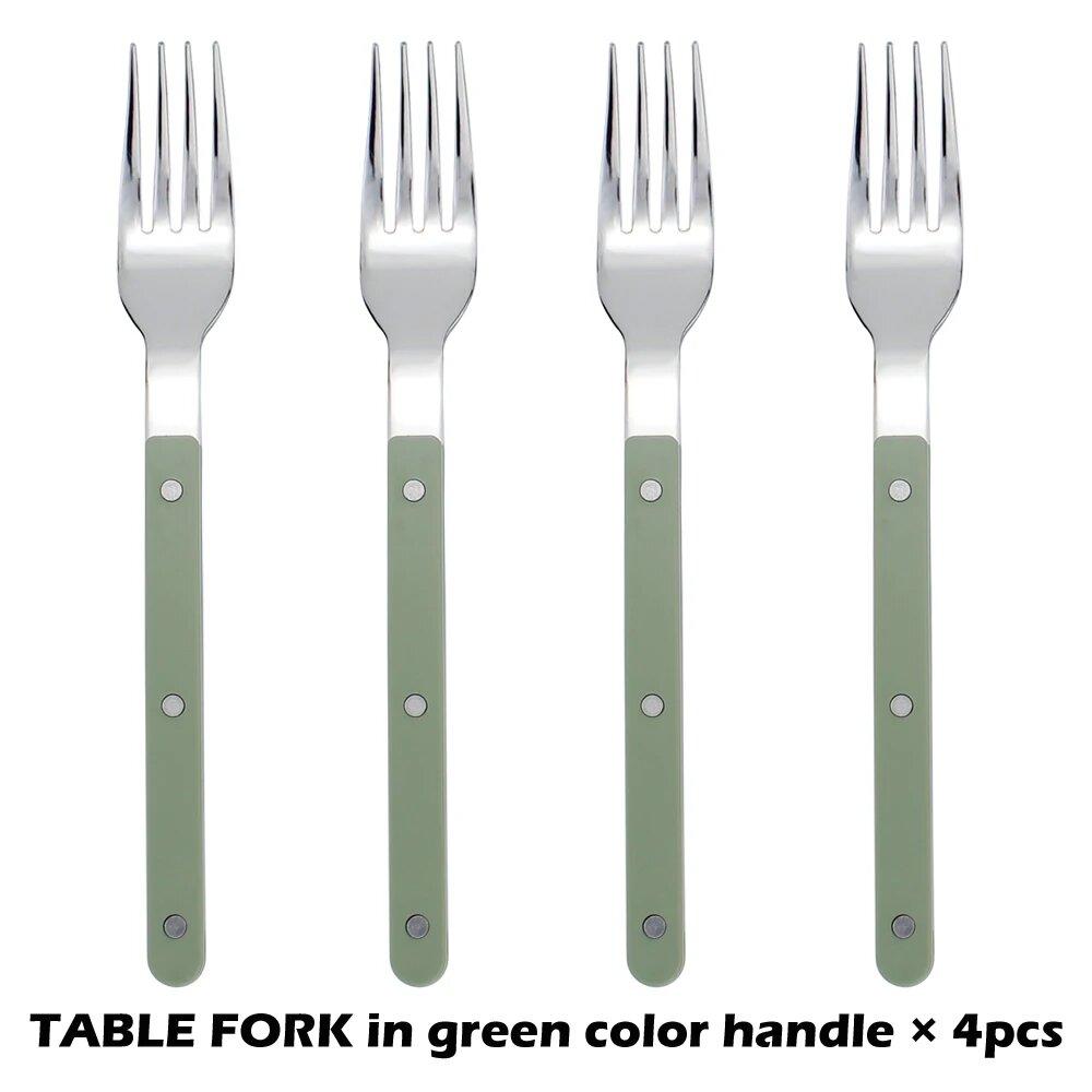 Набор столовых приборов LUCF из нержавеющей стали Зеленый, 4 Green Forks