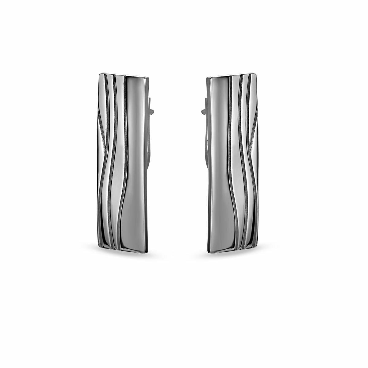 Серьги FLEUR DE NEIGE JEWELRY, серебро, 925 проба, длина 3.8 см, , серебристый — фото 1