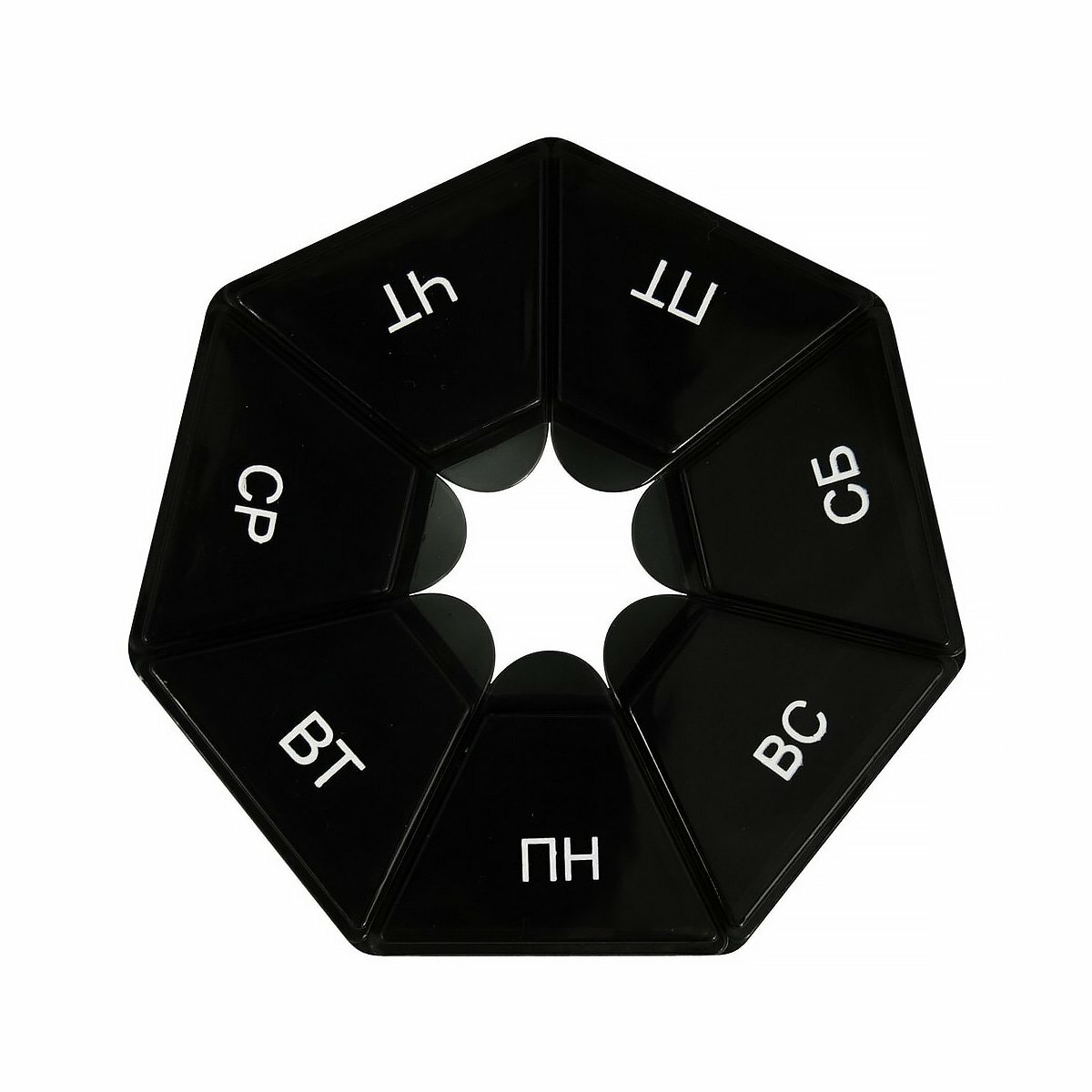 Таблетница Мультидом Неделя, 7 секций, 8 x 8 x 1,5 см