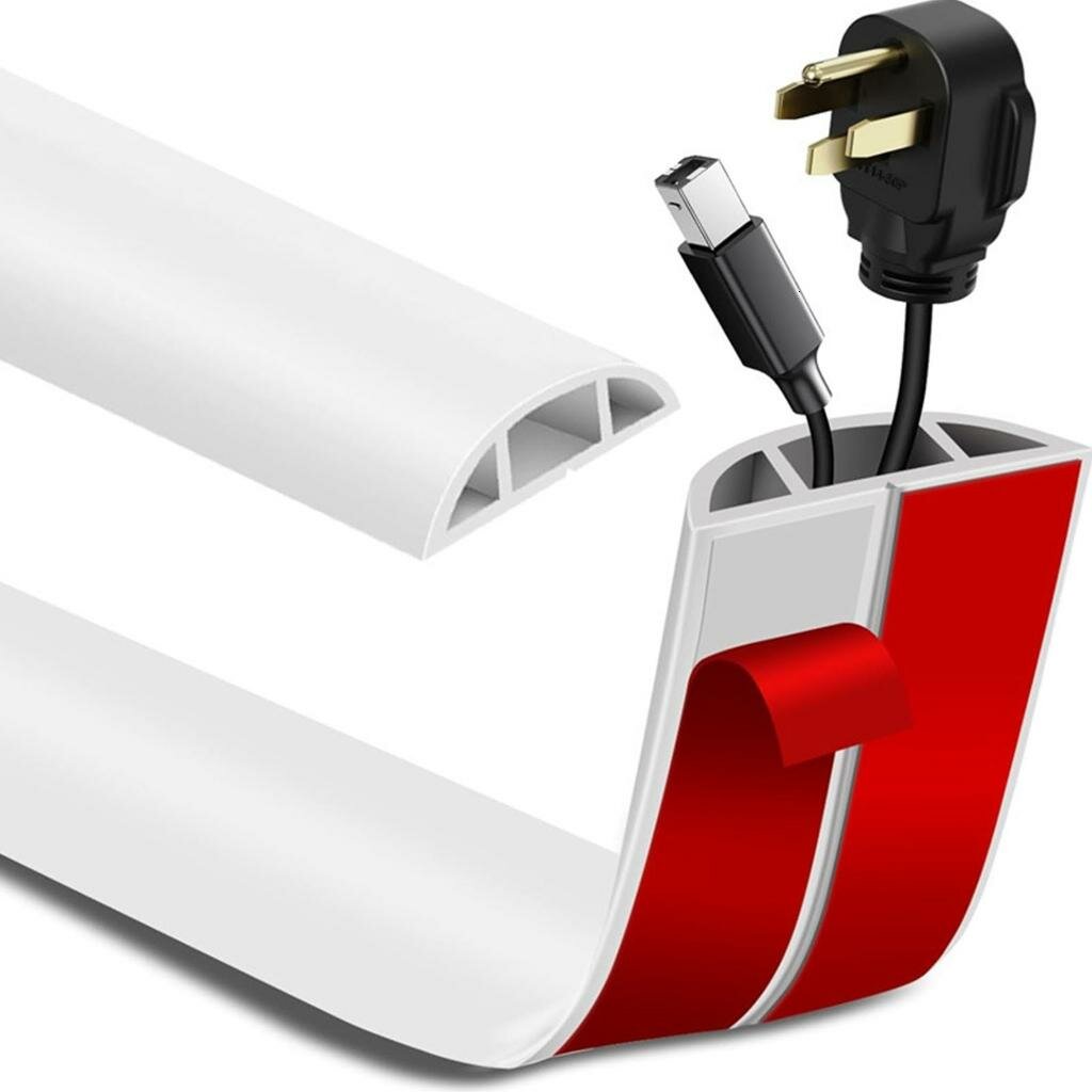 ПВХ-протектор для кабелей напольный, Белый