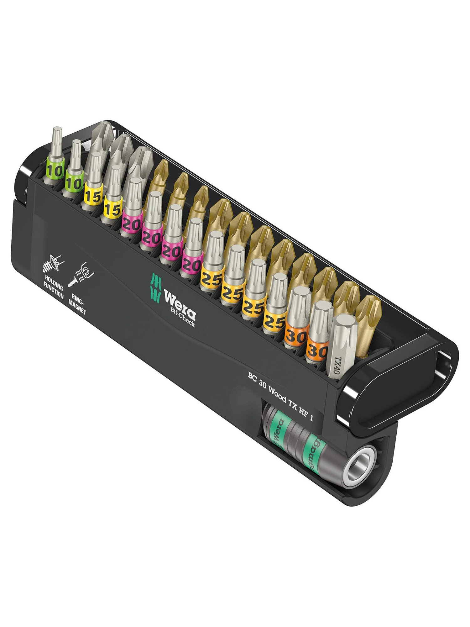 Набор бит и держателей Wera Bit-Check 30 Wood TORX HF, 05057436001