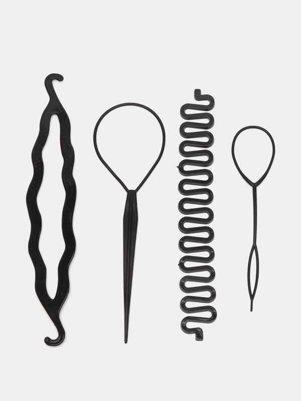 Набор для создания причёсок: спираль-змейка, твистер, 2 петли