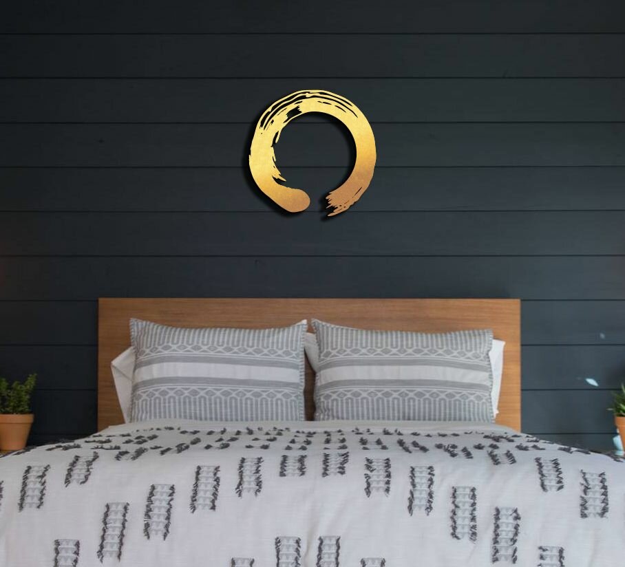 Панно на стену Энсо Круг из дерева (Даосизм, Буддизм, энзо)