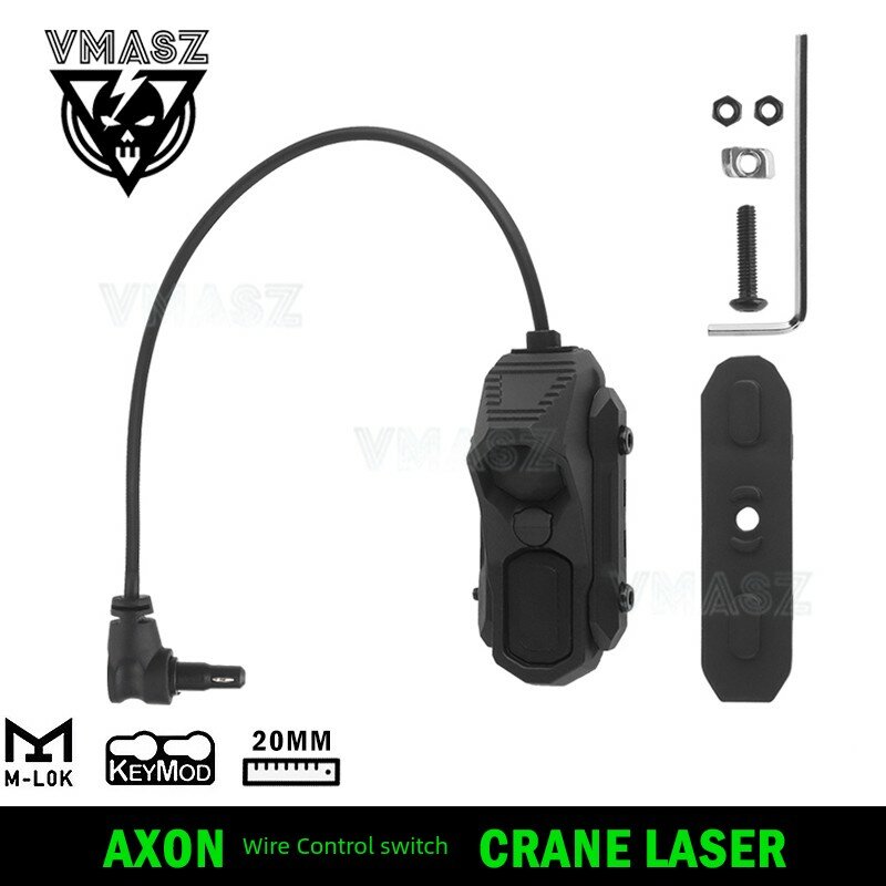 Монтаж лазерного прицела AXON Crane Laser (L3) для тактического фонаря, черный цвет
