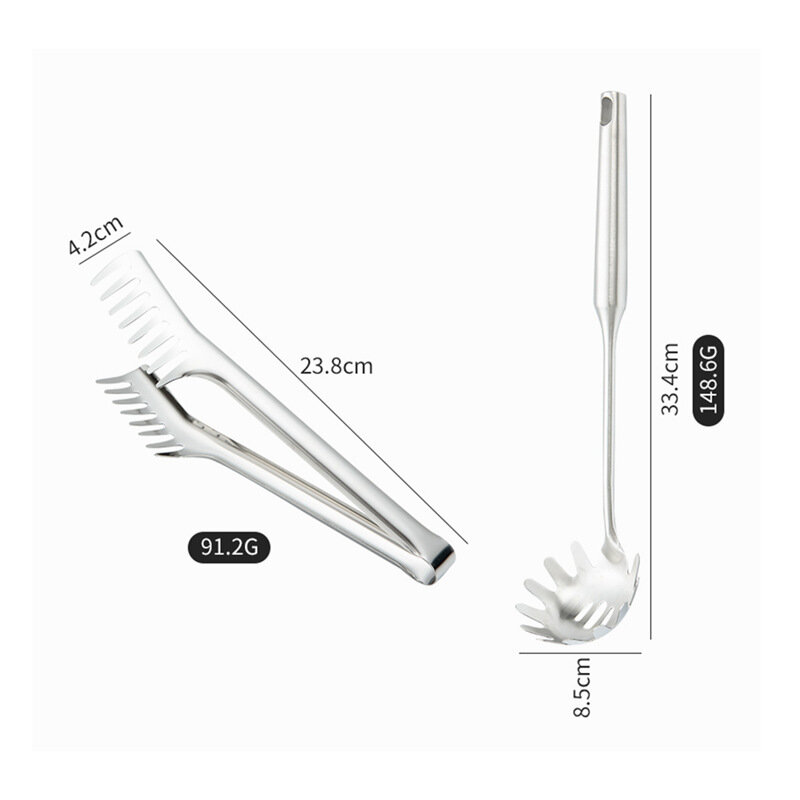 Лопатка для лапши из нержавеющей стали Amazon, щипцы для пасты, щипцы для еды, щипцы для лапши, щипцы для салата