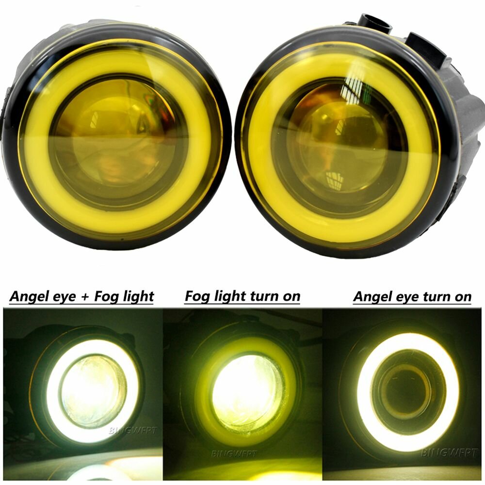 Фары автомобильные, Противотуманная фара, 2 шт, арт. Противотуманные светодиодные фары в автомобиль 2 шт линзы ПТФ Nissan / Infiniti 50W Круглые 1 Режим свет / Противотуманные фары автомобильные светодиодные / туманки LED ПТФ на авто Ниссан / Инфинити /