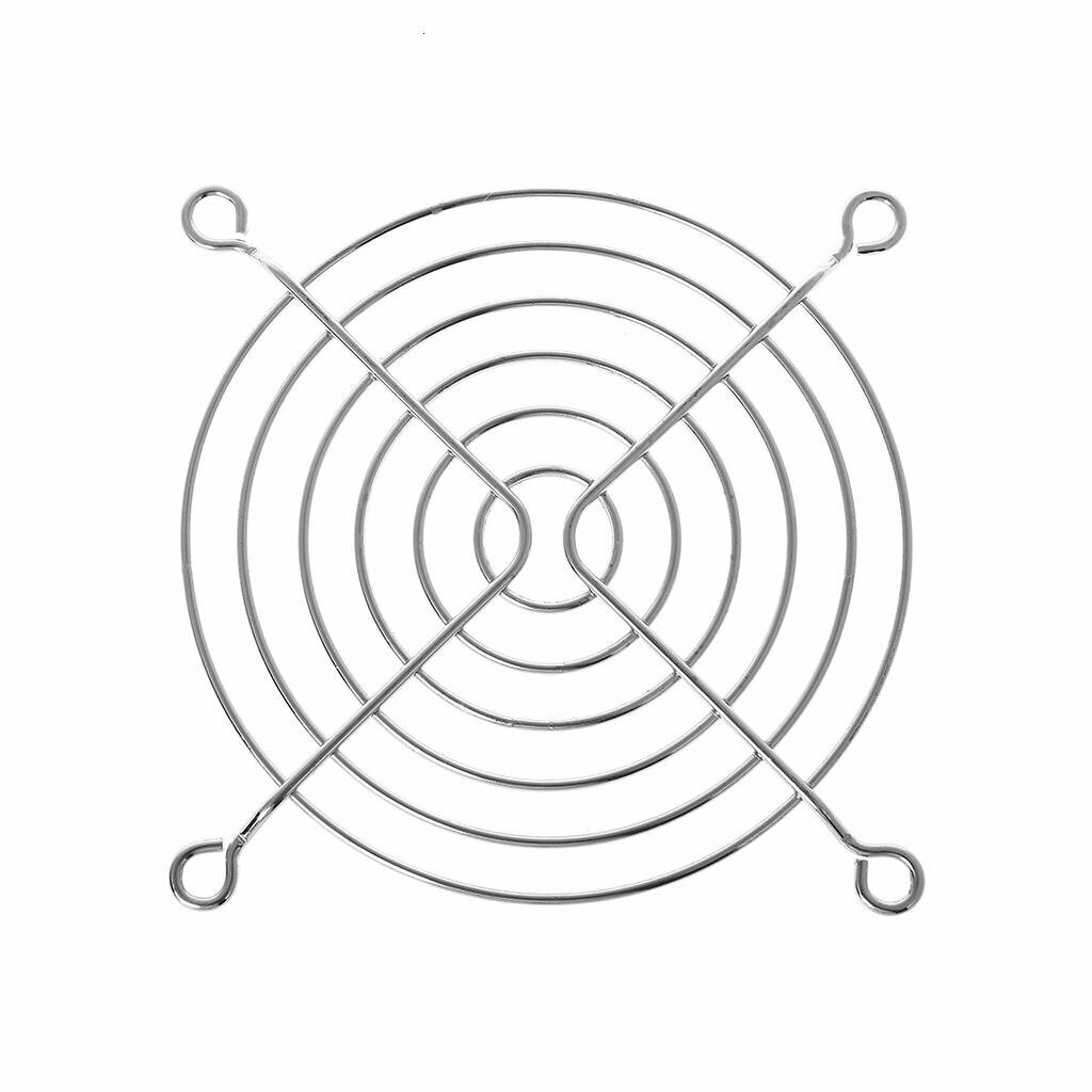 Решетка для вентилятора 90 мм, металлическая, серебристая