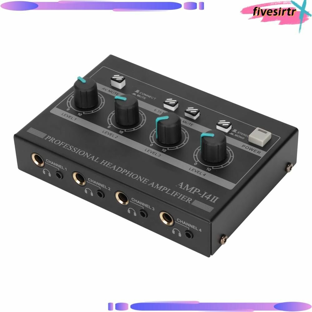 4 Channel Headphone Amplifier, высококачественный звуковой, для студийных и сценических выступлений Европейский стандарт