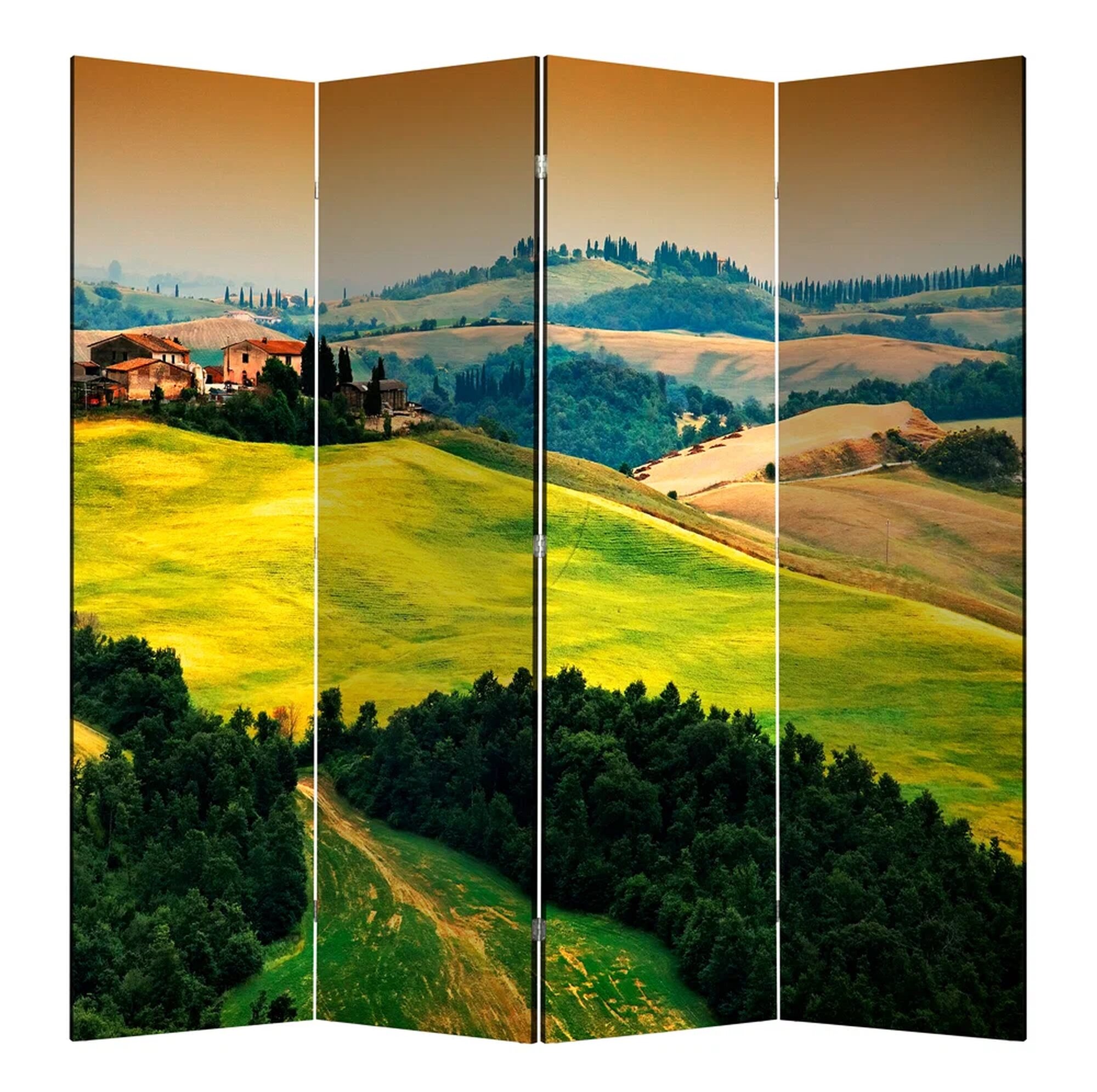 ПВХ ширма перегородка для зонирования Тоскана 2 - 4, размер 177х188/47 см