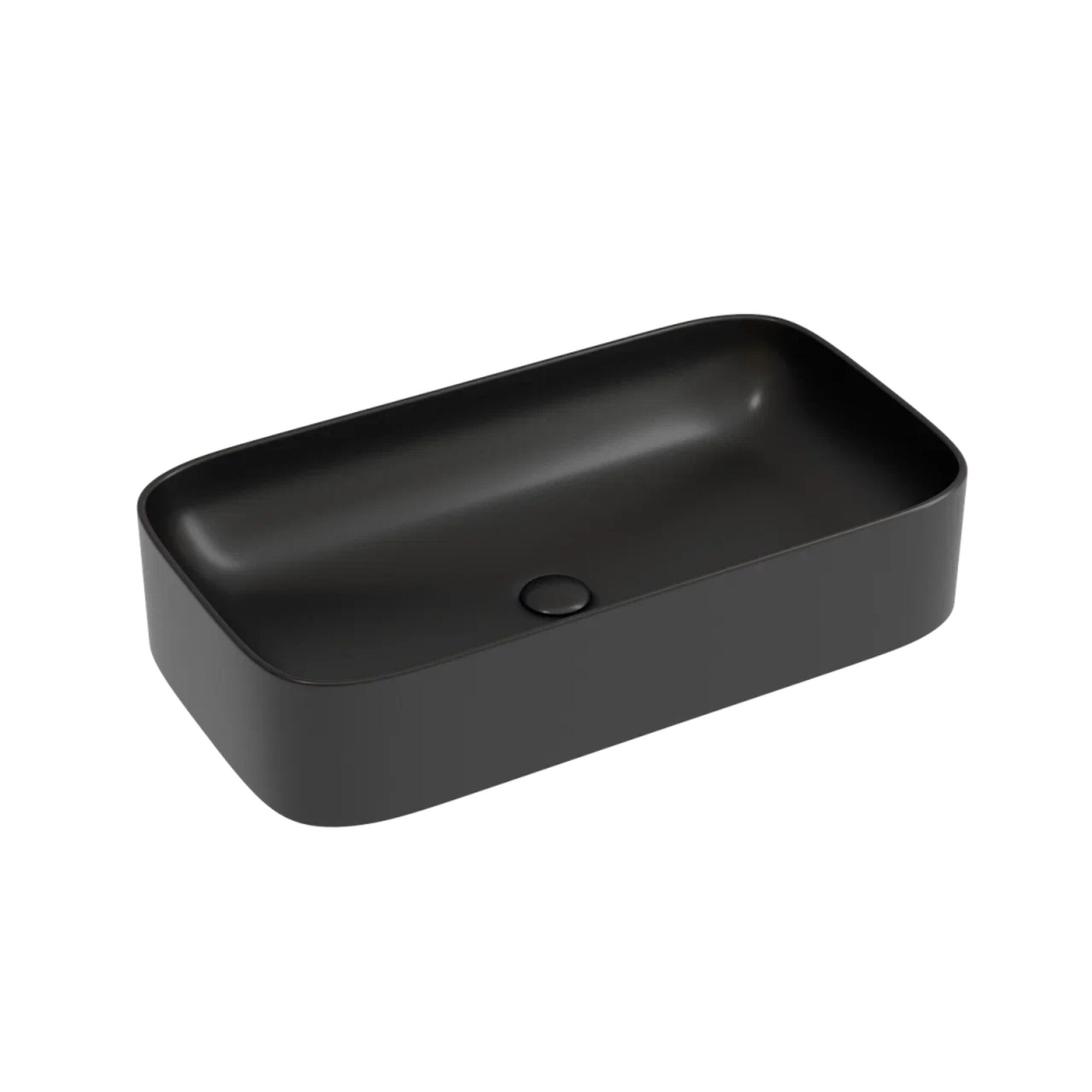 Умывальник чаша накладная прямоугольная (цвет Черный Матовый) Element 705x380x122мм