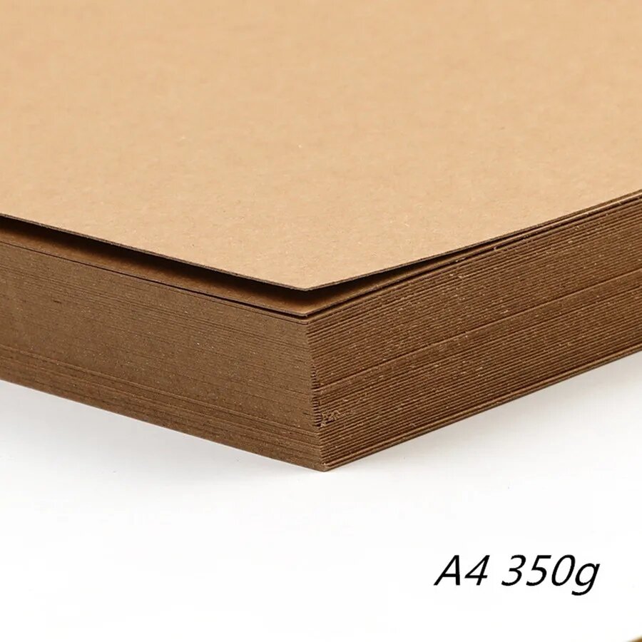 Крафт-бумага А4 коричневая 20 листов Коричневый, 350g