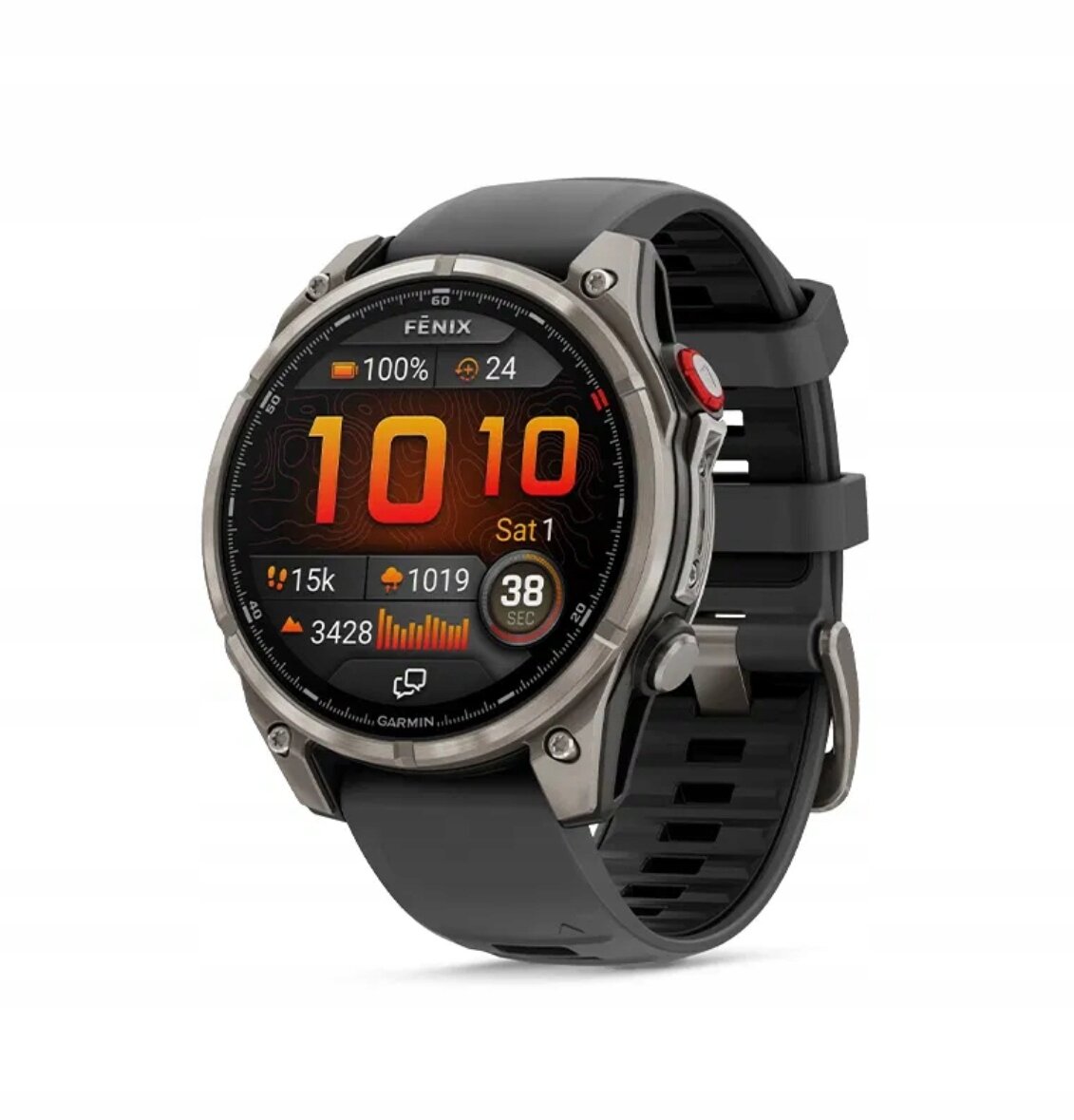 Умные часы GARMIN FENIX 8 PRO 47mm Amoled Sapphire Lens Titanium With Graphite/Black Silicone Band