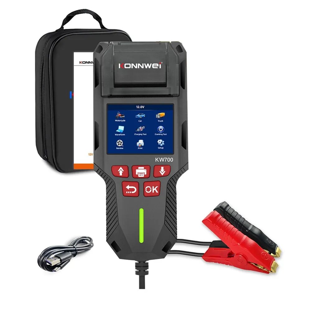 Тестер аккумуляторов KW700 12 В 24 В 10-2000CCA