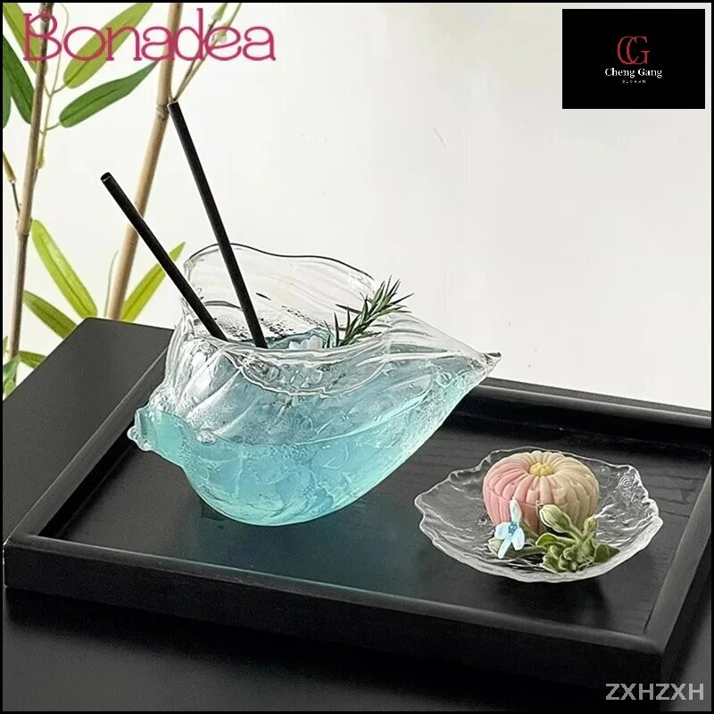 Стаканы Glass Cup184, стекло, 350 мл, ручная работа, в форме ракушек, 2 шт