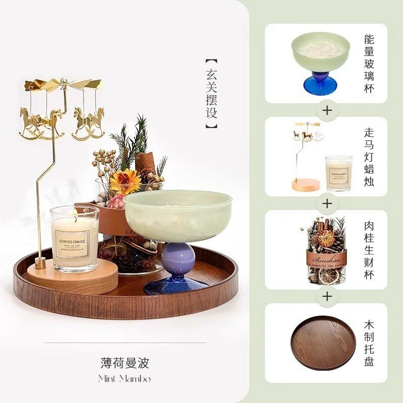 Украшение для входа "Вращающаяся карусель удачи" Кристаллическое украшение Подарок на новоселье Декор для рабочего стола