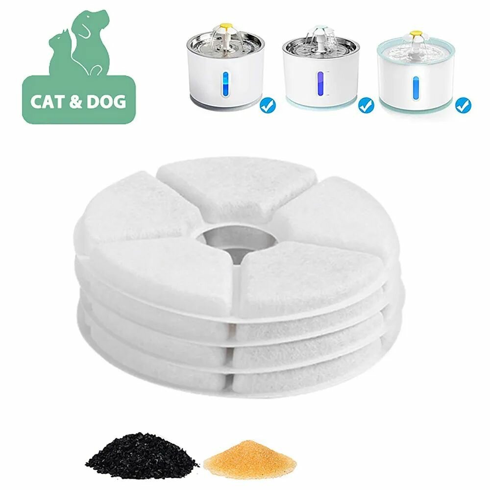 Сменные фильтры для питьевых фонтанов животных, совместимые с flower fountains