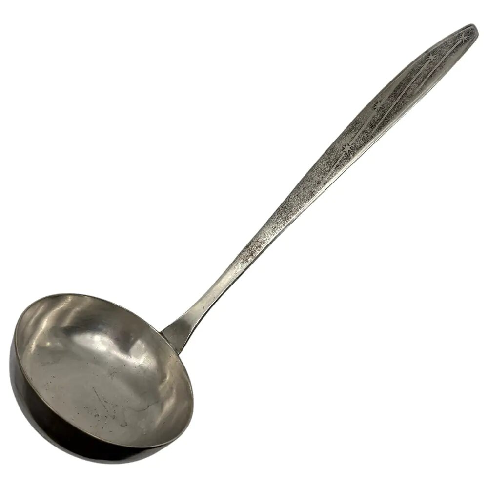 Половник "Звезды", 28 см, мельхиор, 1960-1970 гг, ЗiШ, Вольянск, СССР