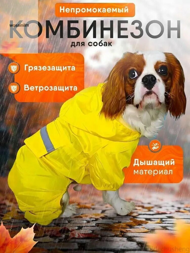 Непромокаемый комбинезон дождевик для собак